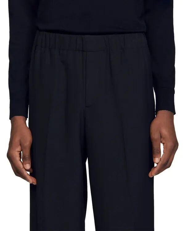 Sandro Wide Leg Trousers - Black