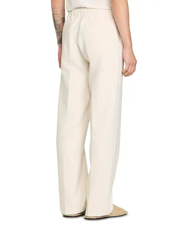 Sandro Wide Leg Trousers - Ecru