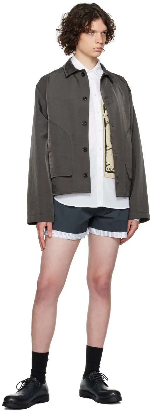 Sage Nation Gray Flack Jacket In Steel - 50% Off | Editorialist