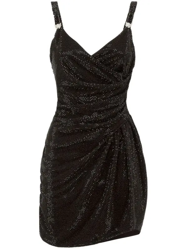 Philipp Plein Crystal-embellished Mini Dress - Black