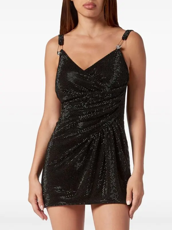 Philipp Plein Crystal-embellished Mini Dress - Black