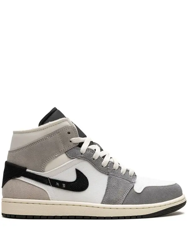 JORDAN Air 1 Mid Se Craft Cement Sneakers - Grey