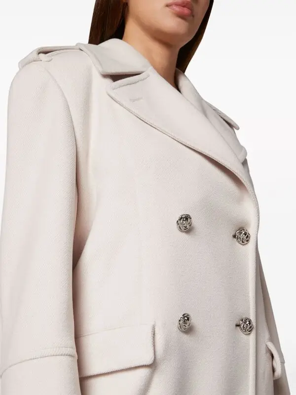 Philipp Plein Skull Crystal-embellished Double-breasted Coat