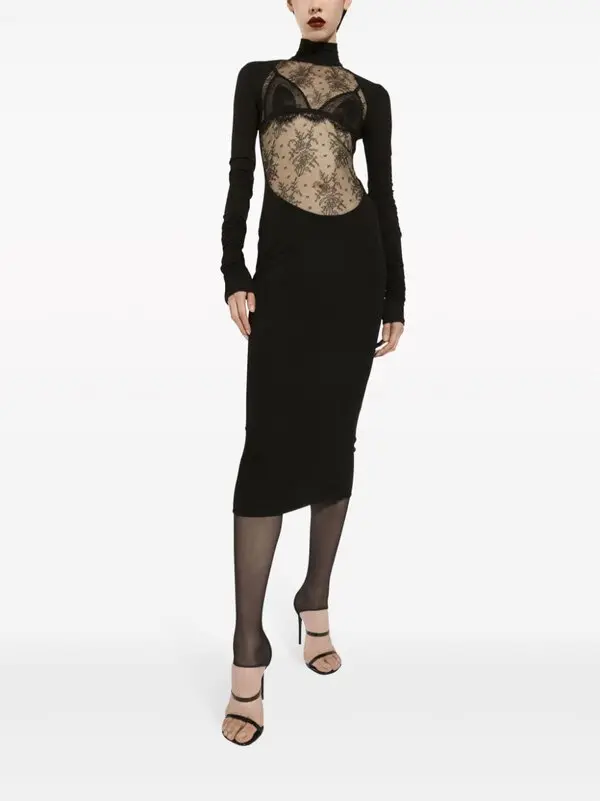 Dolce & Gabbana Midi Lace-panel Dress