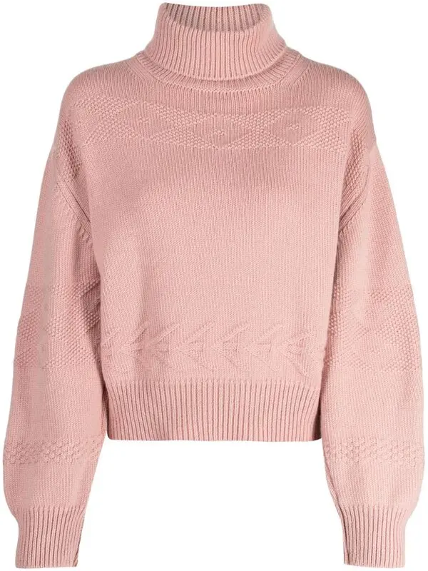 Pringle Of Scotland Roll-Neck Cashmere Jumper In Pink 62% Off