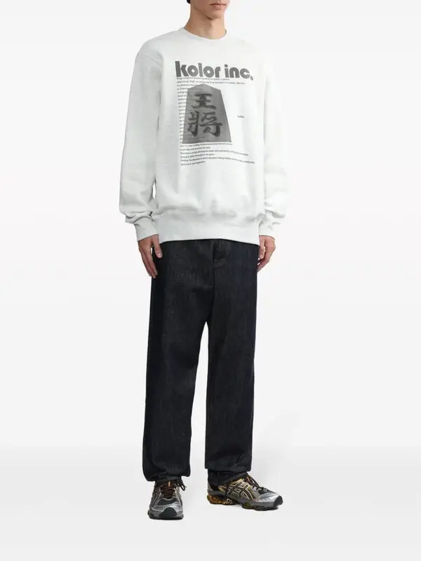 Kolor Graphic-print Cotton Sweatshirt