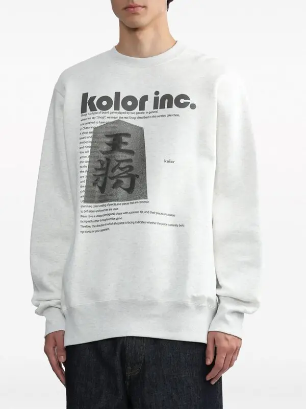 Kolor Graphic-print Cotton Sweatshirt