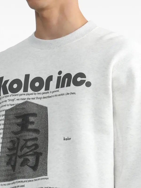 Kolor Graphic-print Cotton Sweatshirt
