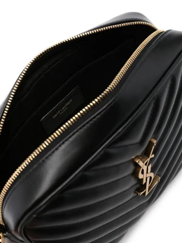 Saint Laurent Lou Quilted Shoulder Bag - Black