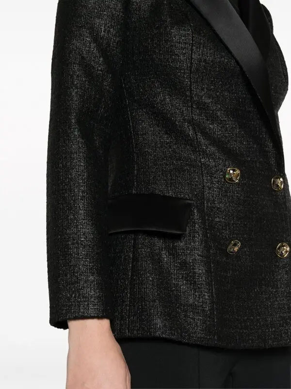 Elisabetta Franchi Double-breasted Blazer - Black
