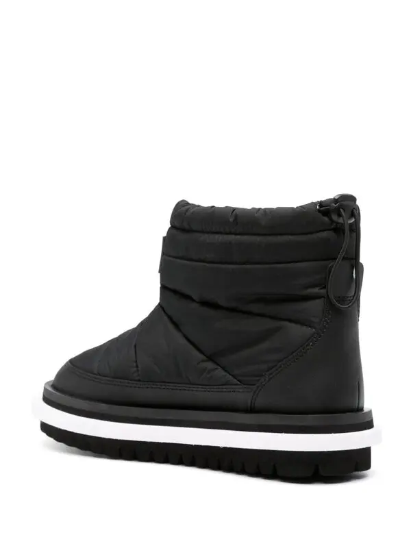 Tommy Hilfiger Logo-patch Padded Ankle Boots - Black