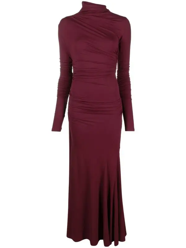 Tove Africa Gathered Maxi Dress - Red