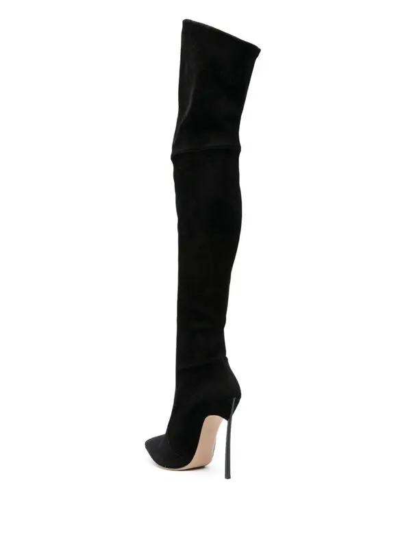 Casadei Blade 115mm Above-knee Suede Boots