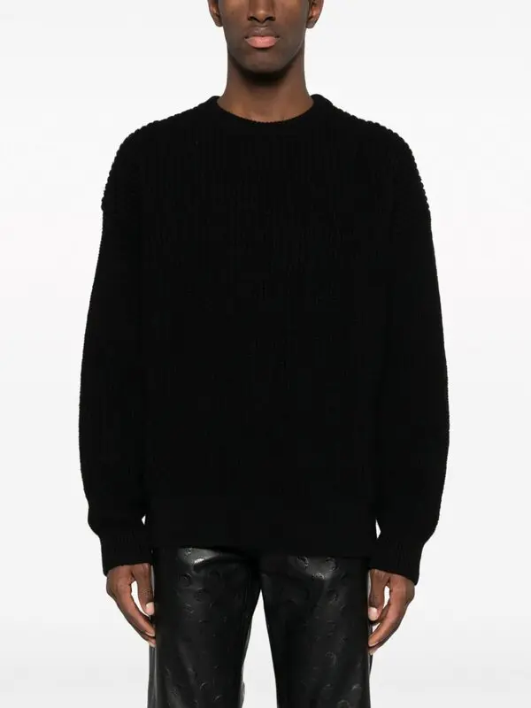 MARINE SERRE Ribbed-knit Wool Jumper