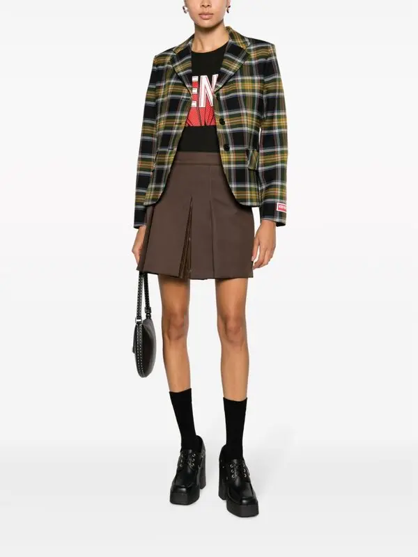 Kenzo Tartan-check Single-breasted Blazer