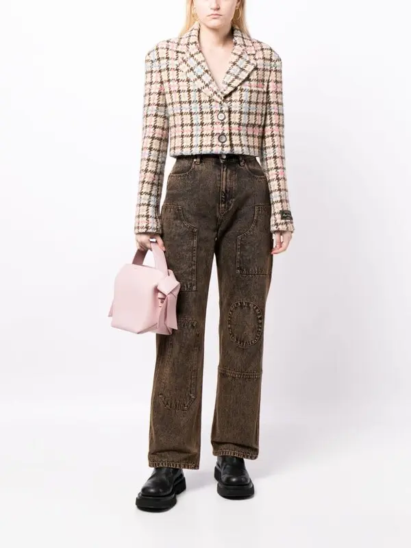 MSGM Cropped Tweed Jacket