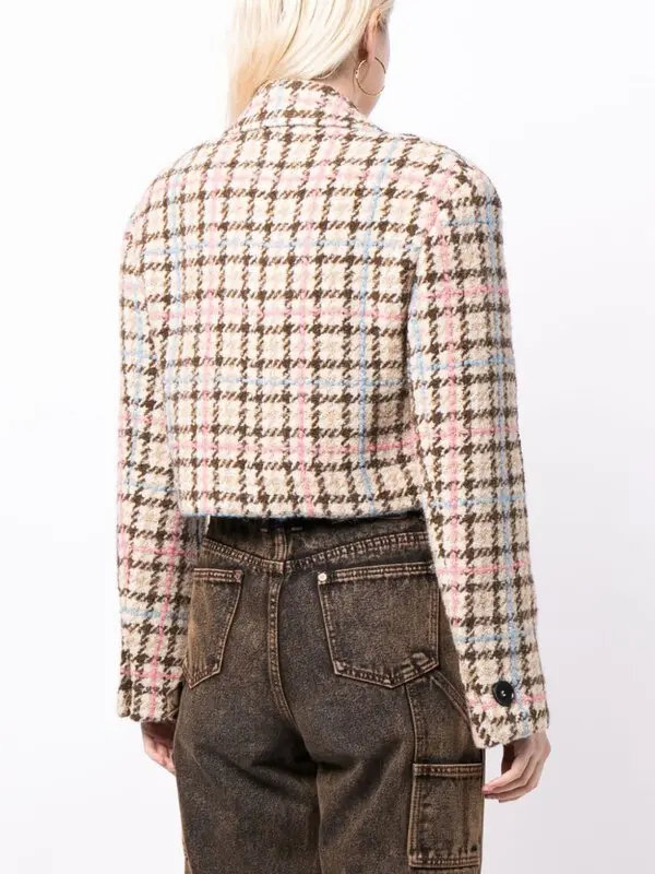 MSGM Cropped Tweed Jacket