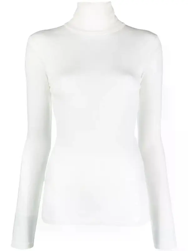 Closed Fine-ribbed Slim-cut Top