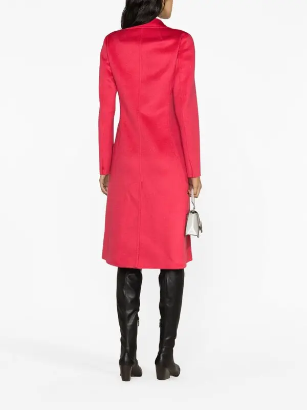 LANVIN Double-breasted Cashmere Coat - Pink