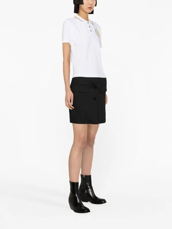 Versace V-emblem Polo Top - White