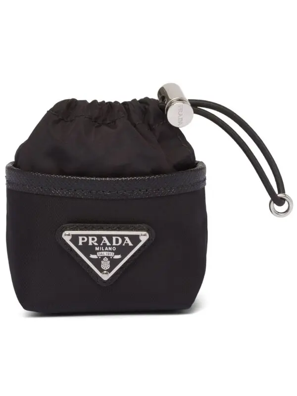 Prada Mini Re-nylon Air Pods Pro Case - Black