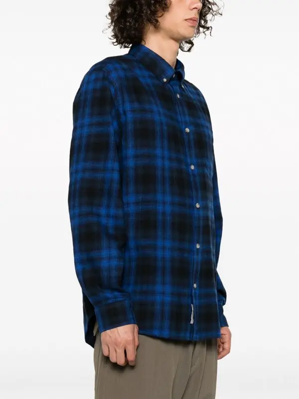 Woolrich Plaid-check Long-sleeve Cotton Shirt