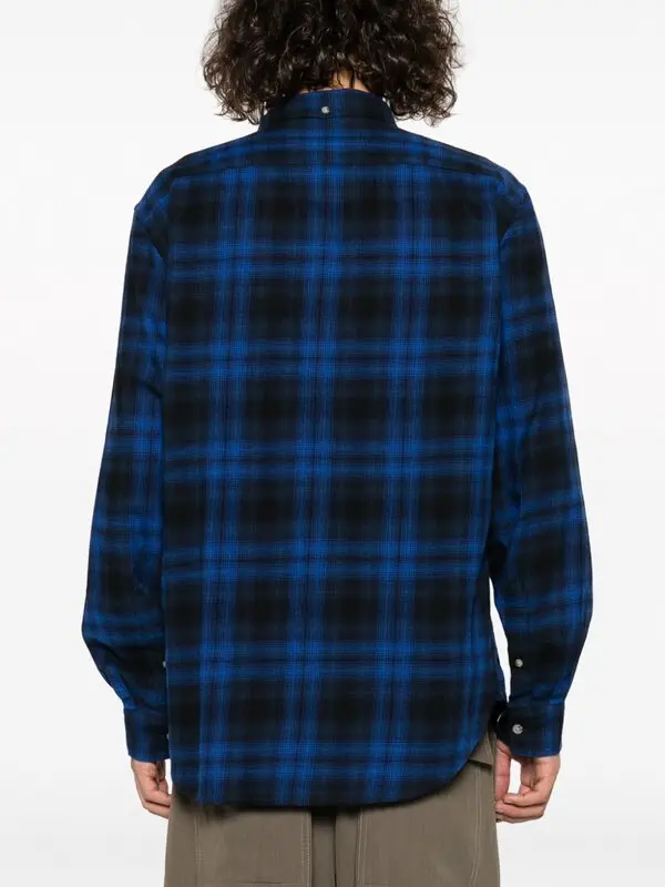 Woolrich Plaid-check Long-sleeve Cotton Shirt