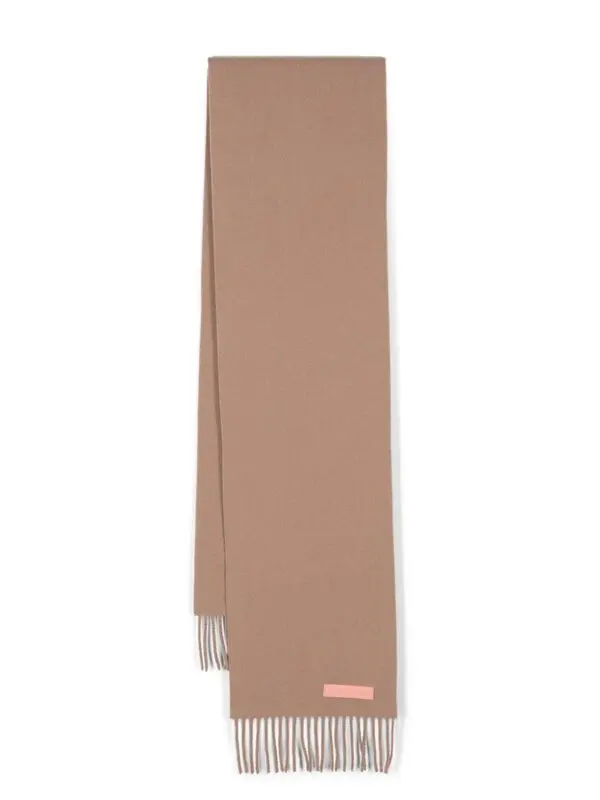 Acne Studios Fringed Wool Scarf - Brown