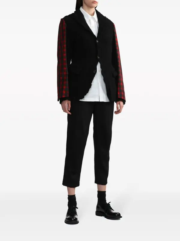 BLACK COMME DES GARÇONS Panelled Single-breasted Blazer