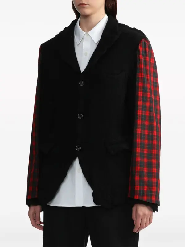 BLACK COMME DES GARÇONS Panelled Single-breasted Blazer