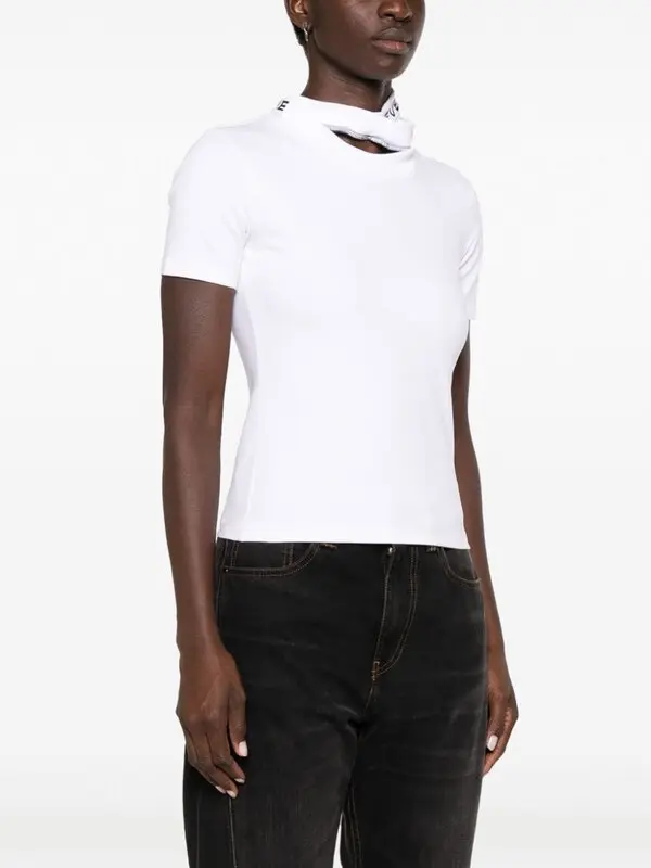 Y/project Logo-jacquard Triple-collar T-shirt - White
