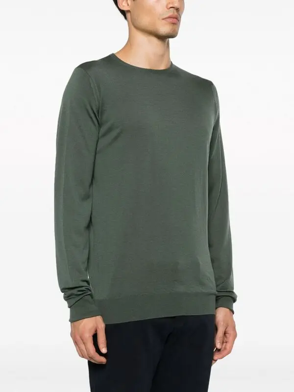John Smedley Marcus Wool Jumper - Green