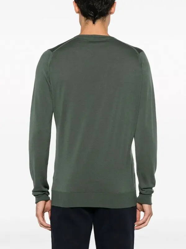 John Smedley Marcus Wool Jumper - Green