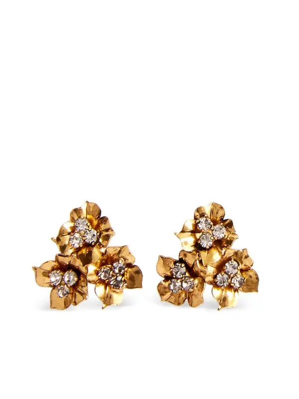 JENNIFER BEHR Maye Floral Stud Earrings - Gold