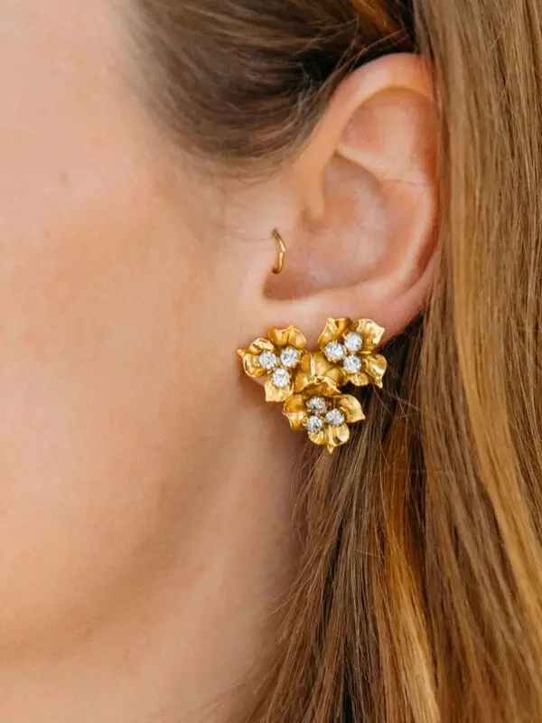 JENNIFER BEHR Maye Floral Stud Earrings