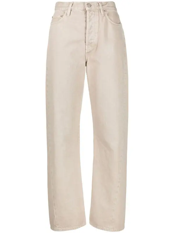 TOTEME Twisted Seam Straight-leg Jeans - Neutrals