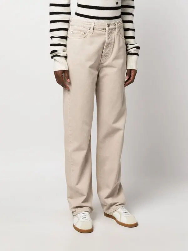 TOTEME Twisted Seam Straight-leg Jeans - Neutrals