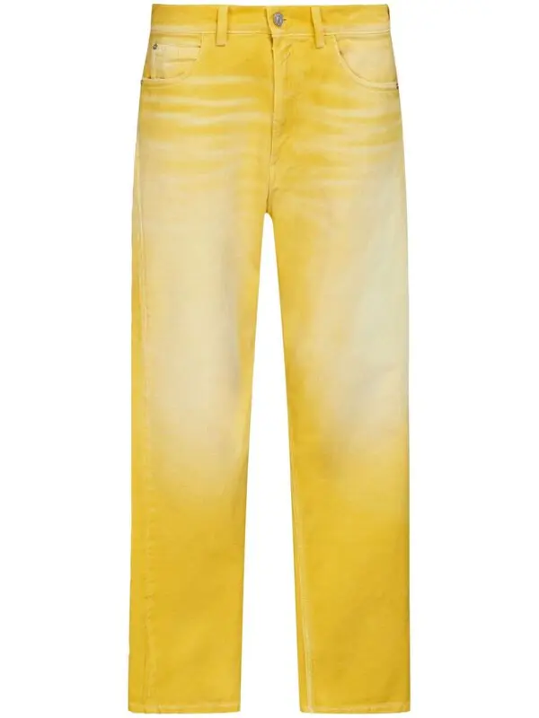 Marni Overdyed Straight-leg Jeans - Yellow