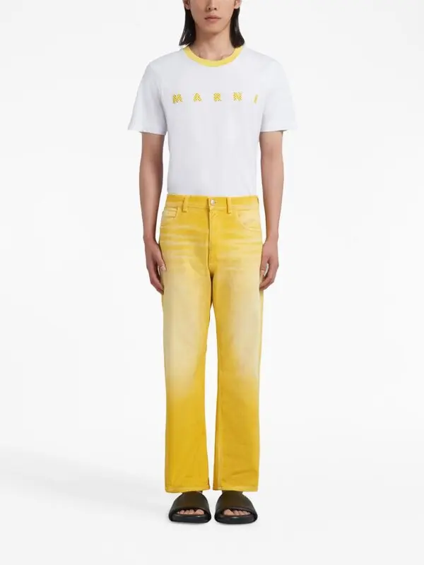 Marni Overdyed Straight-leg Jeans - Yellow