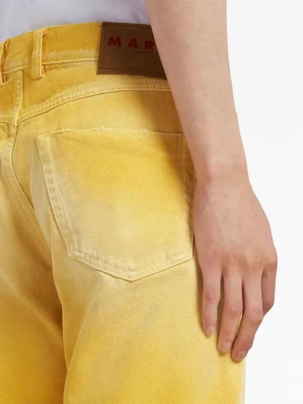 Marni Overdyed Straight-leg Jeans - Yellow