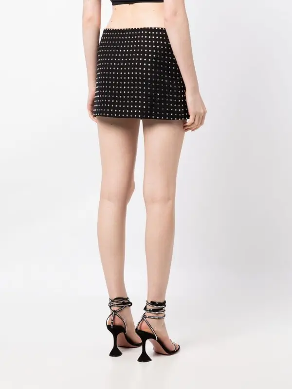 DE LA VALI Isidora Rhinestone-embellished Miniskirt