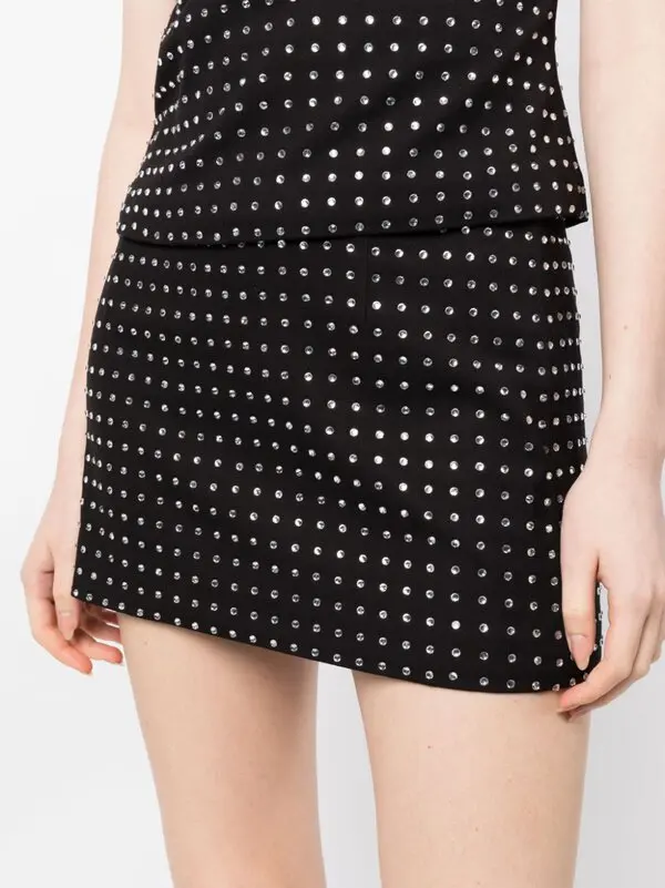 DE LA VALI Isidora Rhinestone-embellished Miniskirt
