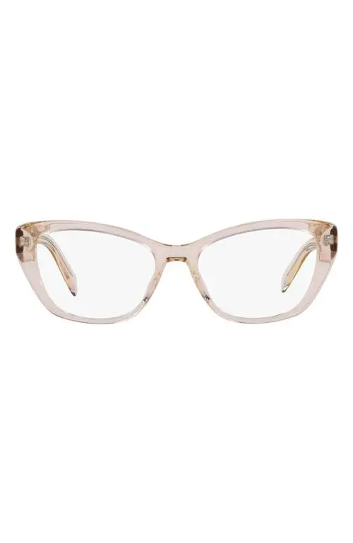 Prada 52mm Cat Eye Optical Glasses - Clear