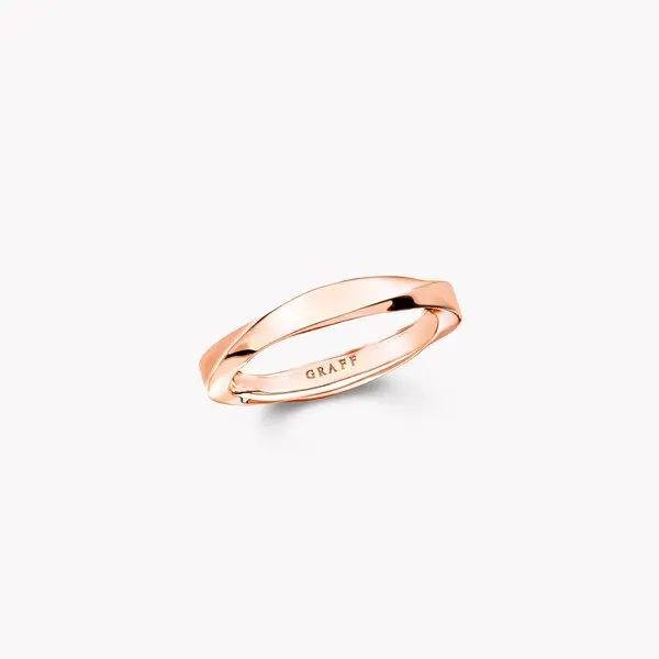 Graff Spiral Band Ring 3.5mm - Rose Gold