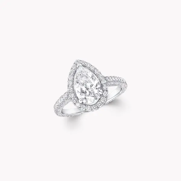 Graff Constellation Pear Shape Diamond Engagement Ring - White Gold