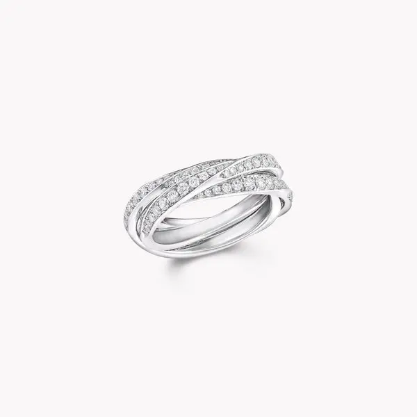 Graff Triple Spiral Pavé Diamond Ring - White Gold
