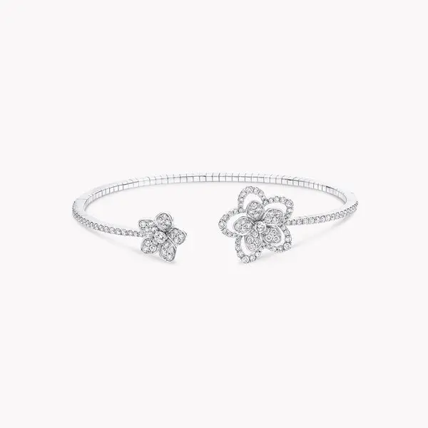 Graff Wild Flower Diamond Bangle - White Gold