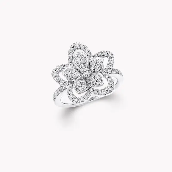 Graff Wild Flower Diamond Ring - White Gold