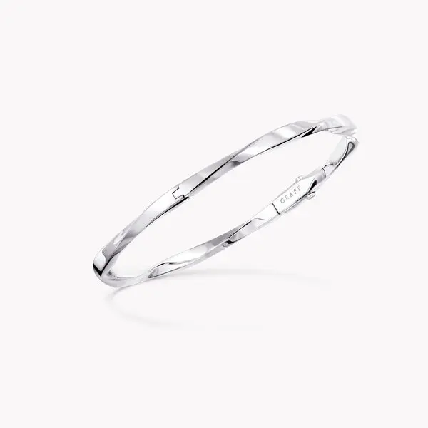 Graff Spiral Bangle - White Gold