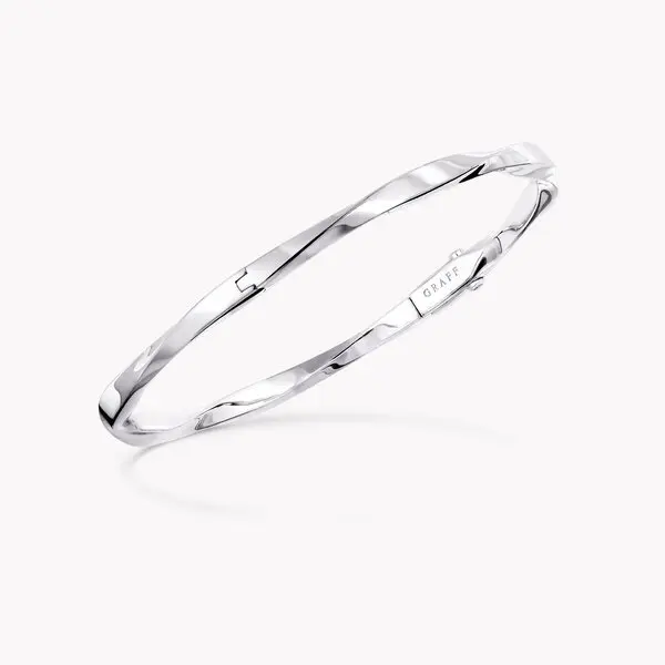 Graff Spiral Bangle - White Gold